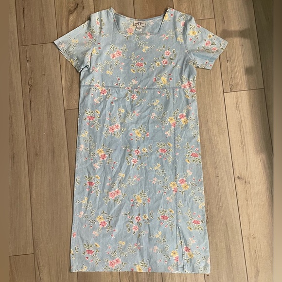Original Ty Wear | Dresses | Light Blue Floral Print Vintage Original ...